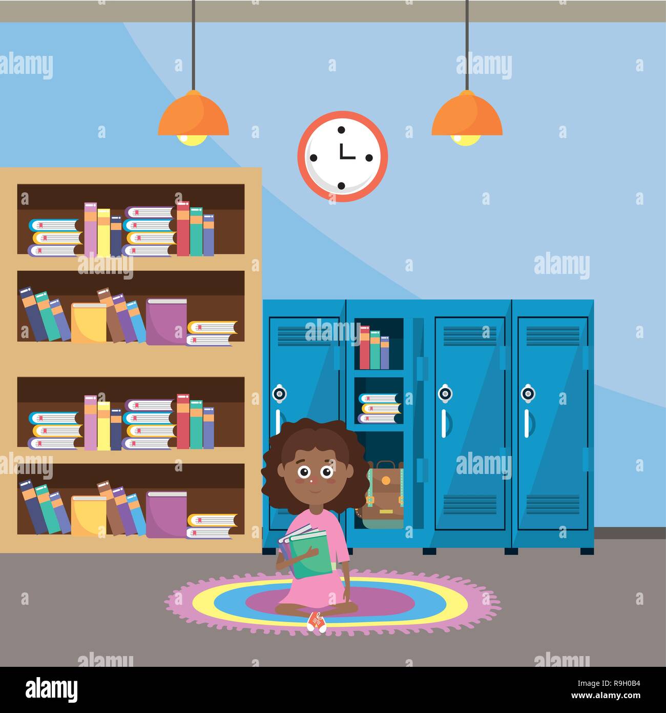 elementary school cartoon Stock Vector Image & Art - Alamy
