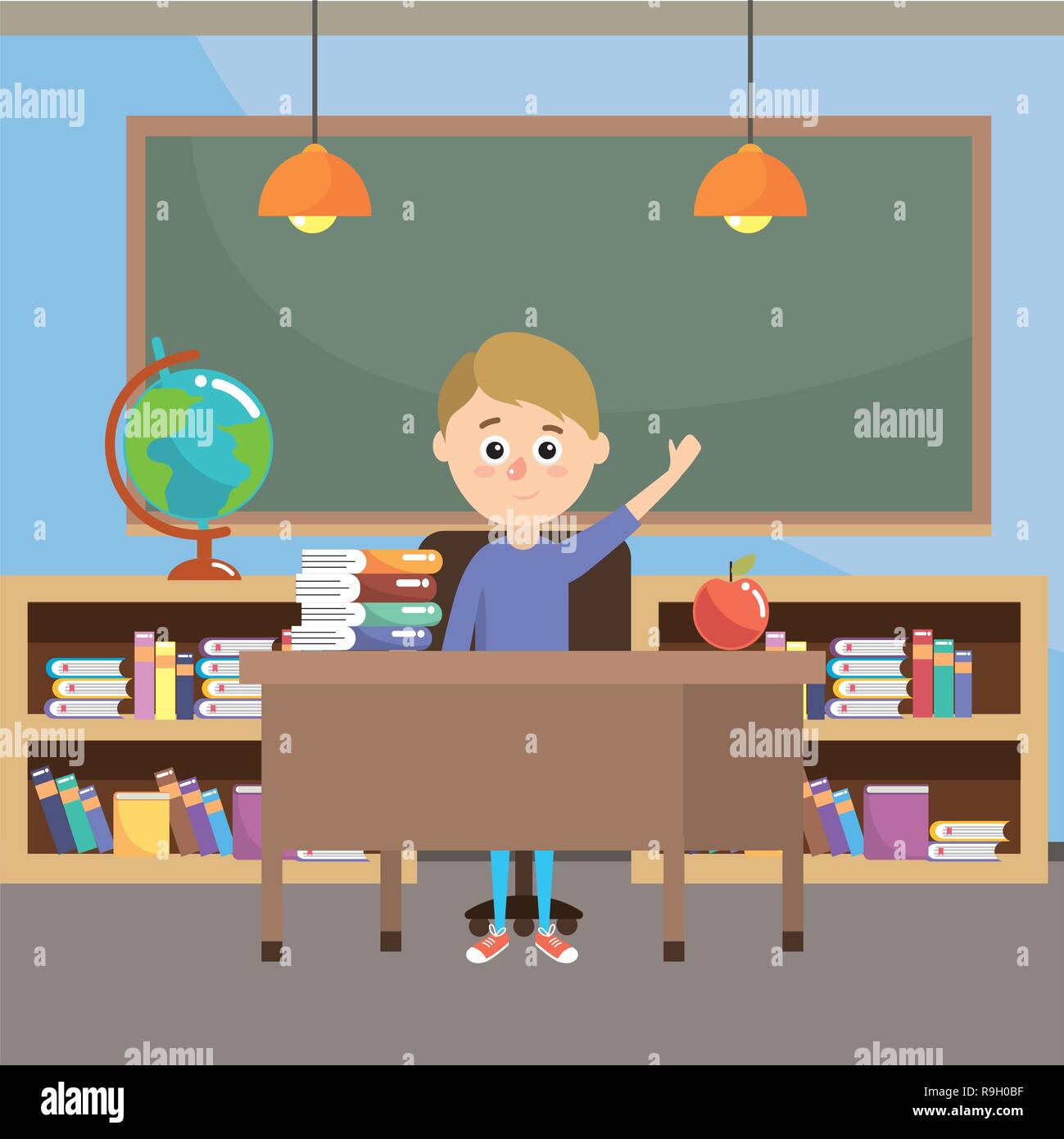 elementary school cartoon Stock Vector Image & Art - Alamy