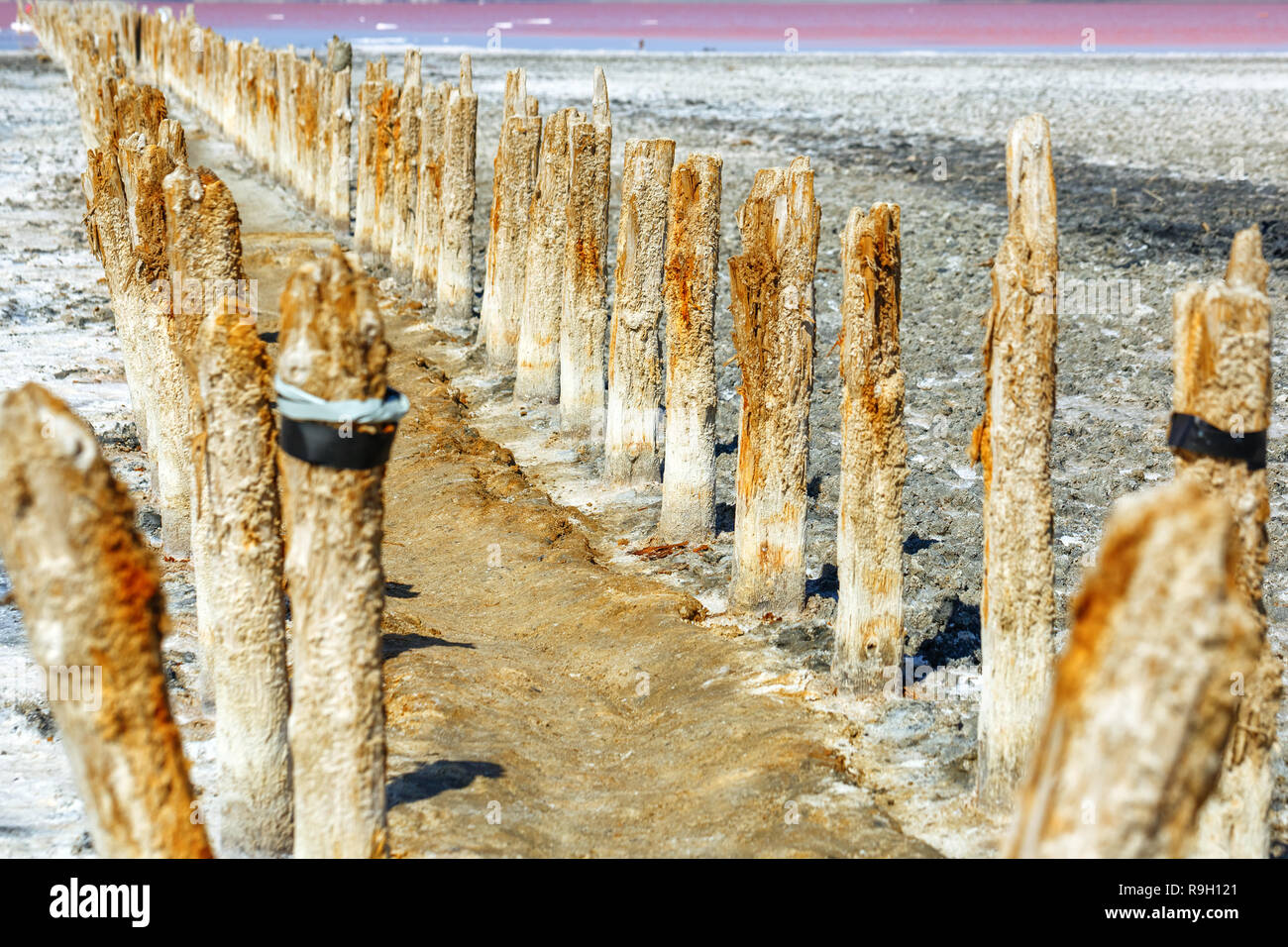 Old wooden posts salt extraction hi-res stock photography and images ...