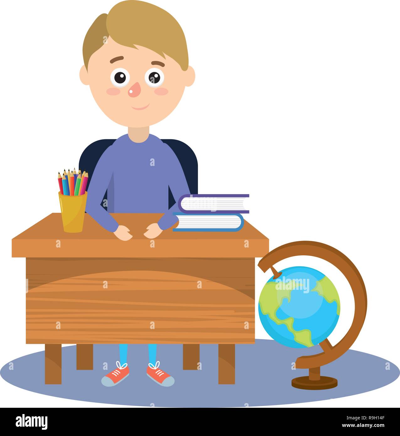 elementary school cartoon Stock Vector Image & Art - Alamy