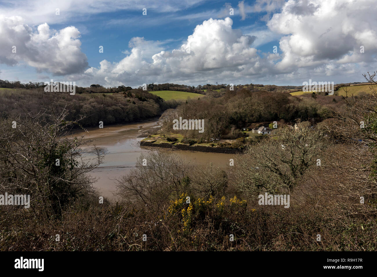 Roundwood Quay; River Fal; Cornwall; UK Stock Photo - Alamy