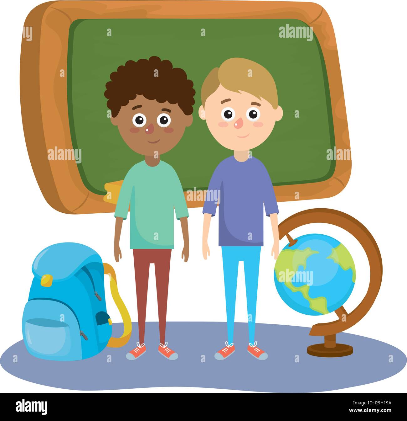 elementary school cartoon Stock Vector Image & Art - Alamy