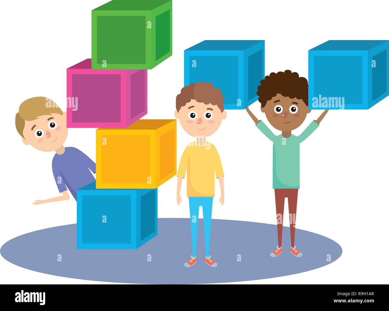 elementary school cartoon Stock Vector Image & Art - Alamy