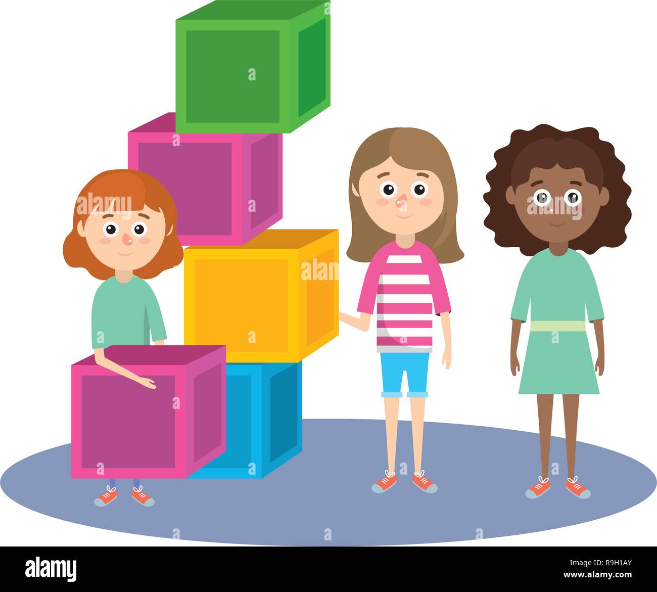 elementary school cartoon Stock Vector Image & Art - Alamy
