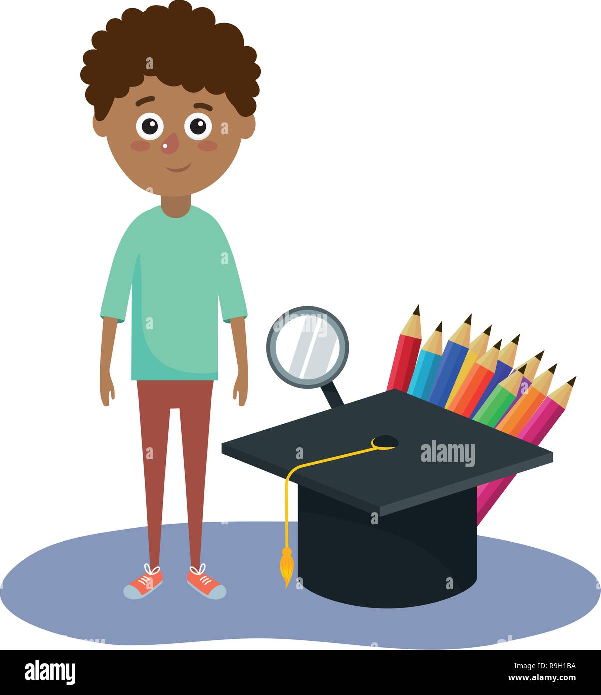 elementary school cartoon Stock Vector Image & Art - Alamy