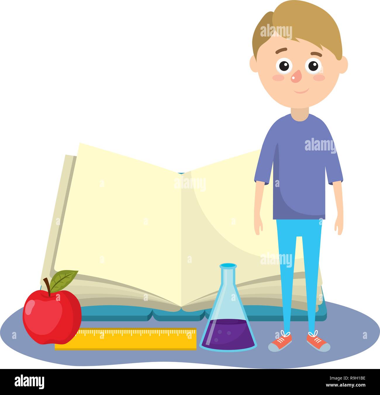 elementary school cartoon Stock Vector Image & Art - Alamy