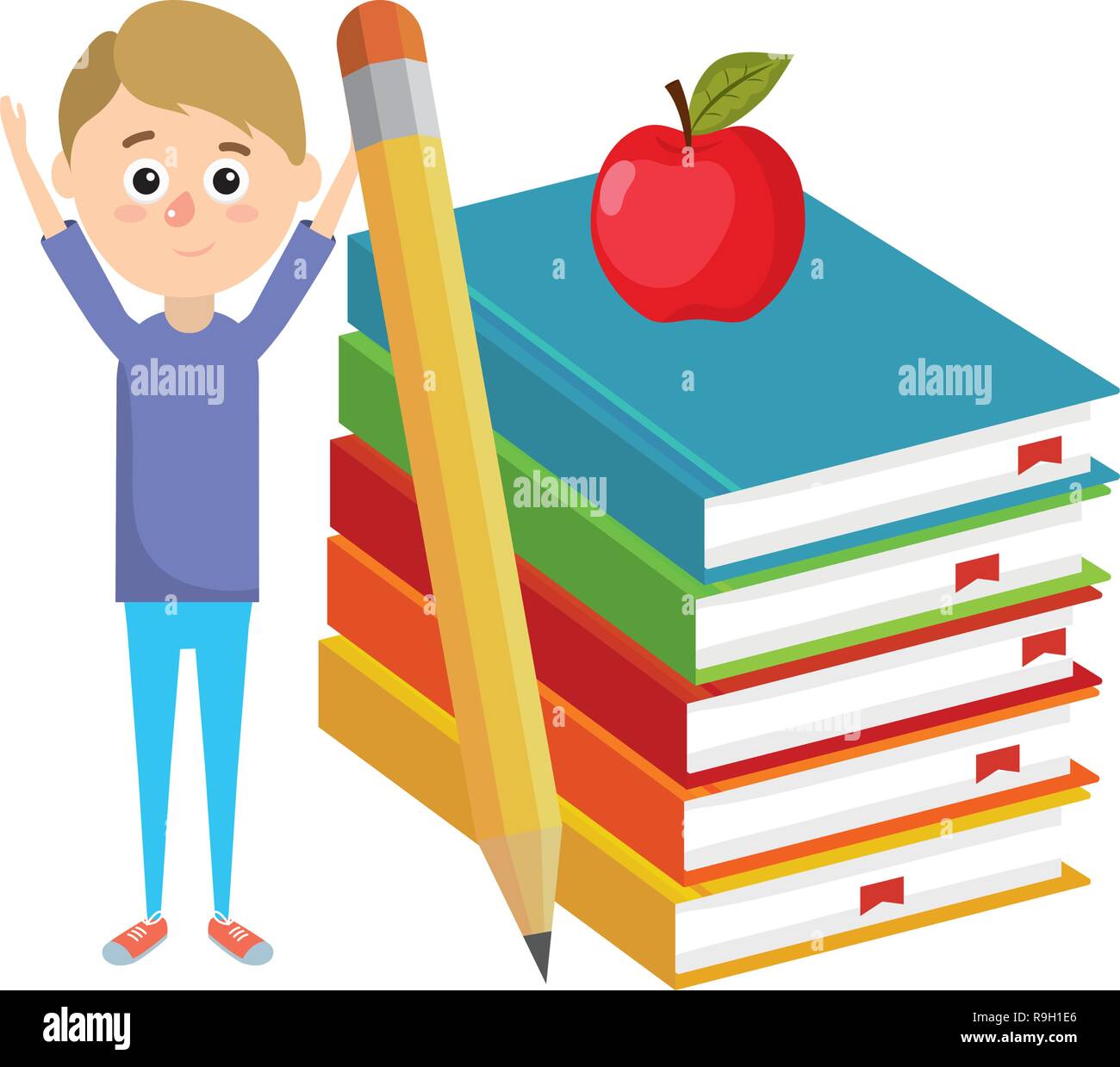 elementary school cartoon Stock Vector Image & Art - Alamy