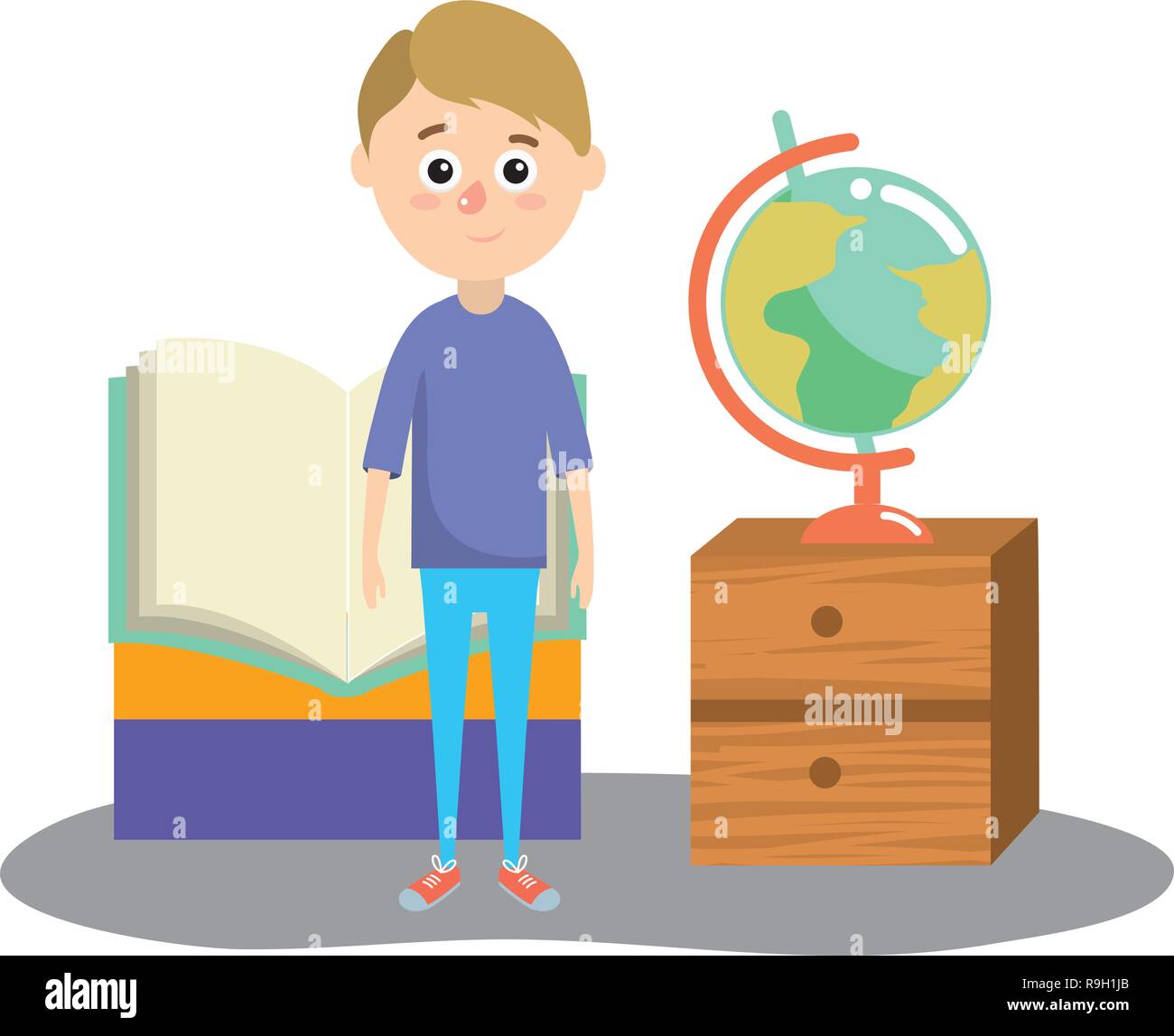 elementary school cartoon Stock Vector Image & Art - Alamy