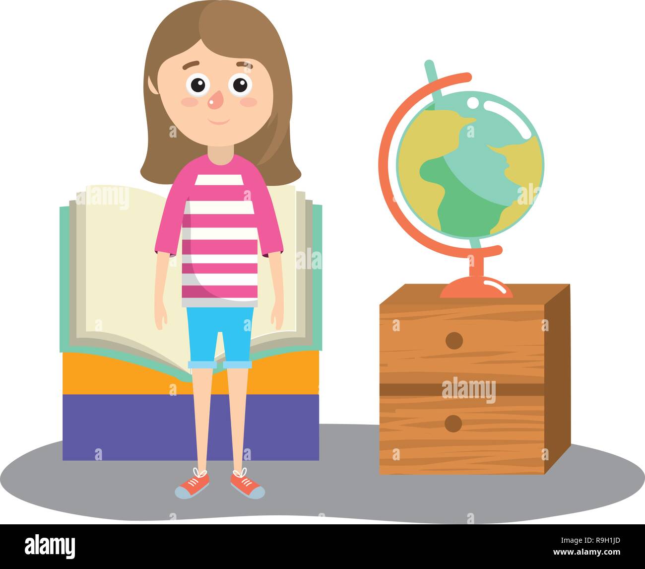 elementary school cartoon Stock Vector Image & Art - Alamy
