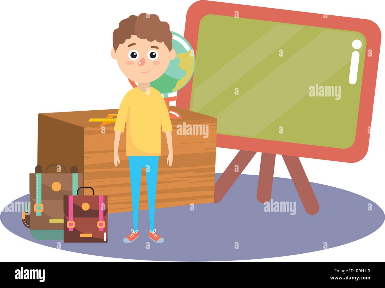elementary school cartoon Stock Vector Image & Art - Alamy