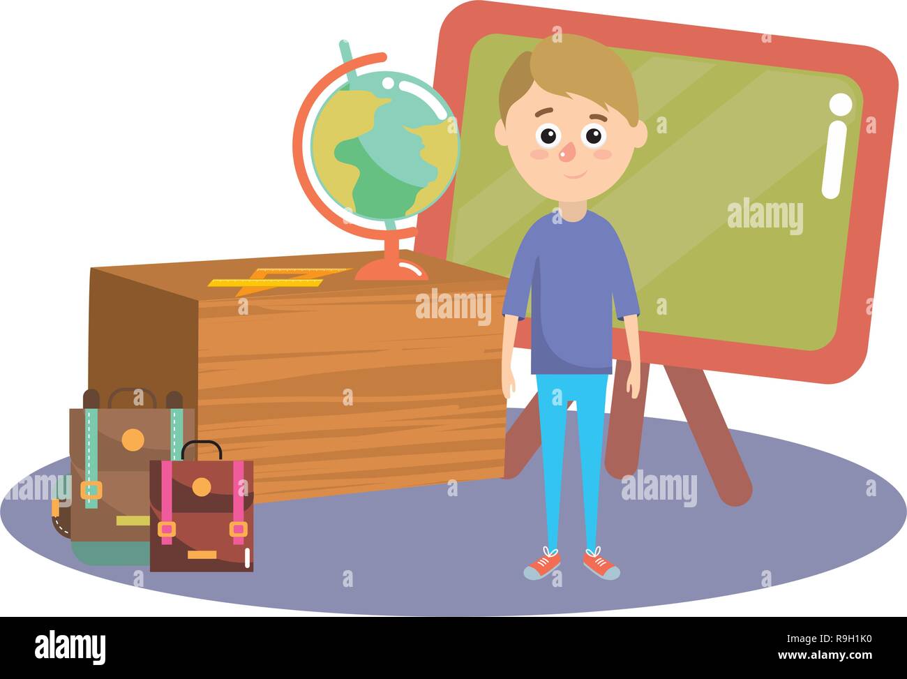 elementary school cartoon Stock Vector Image & Art - Alamy