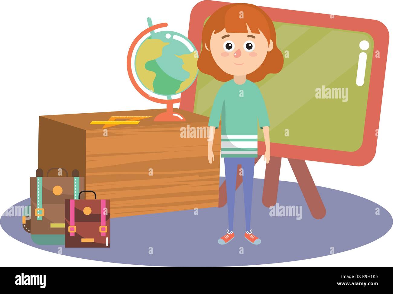 elementary school cartoon Stock Vector Image & Art - Alamy