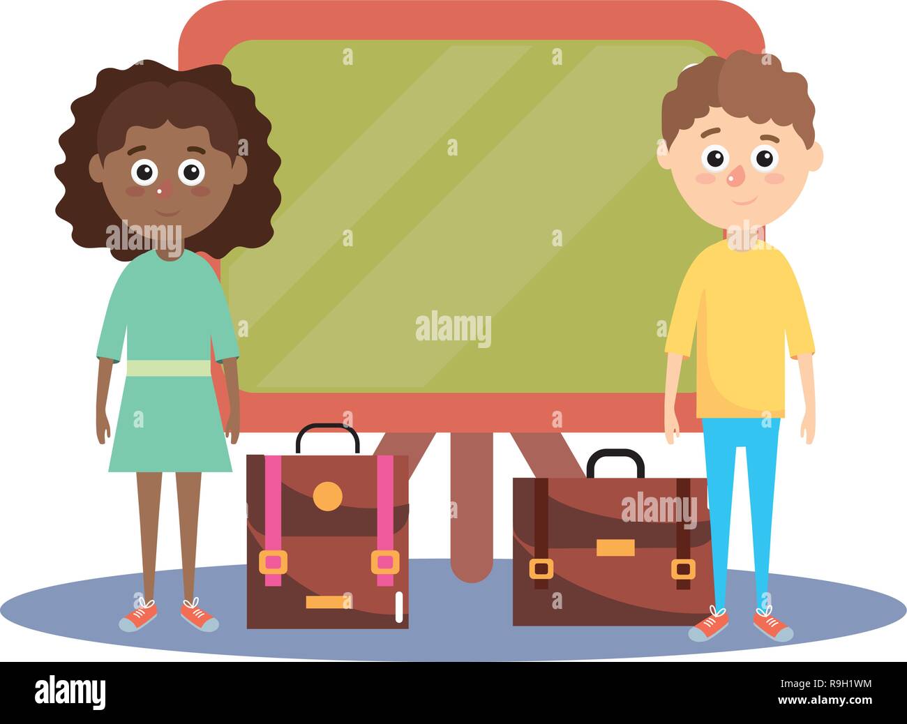 elementary school cartoon Stock Vector Image & Art - Alamy