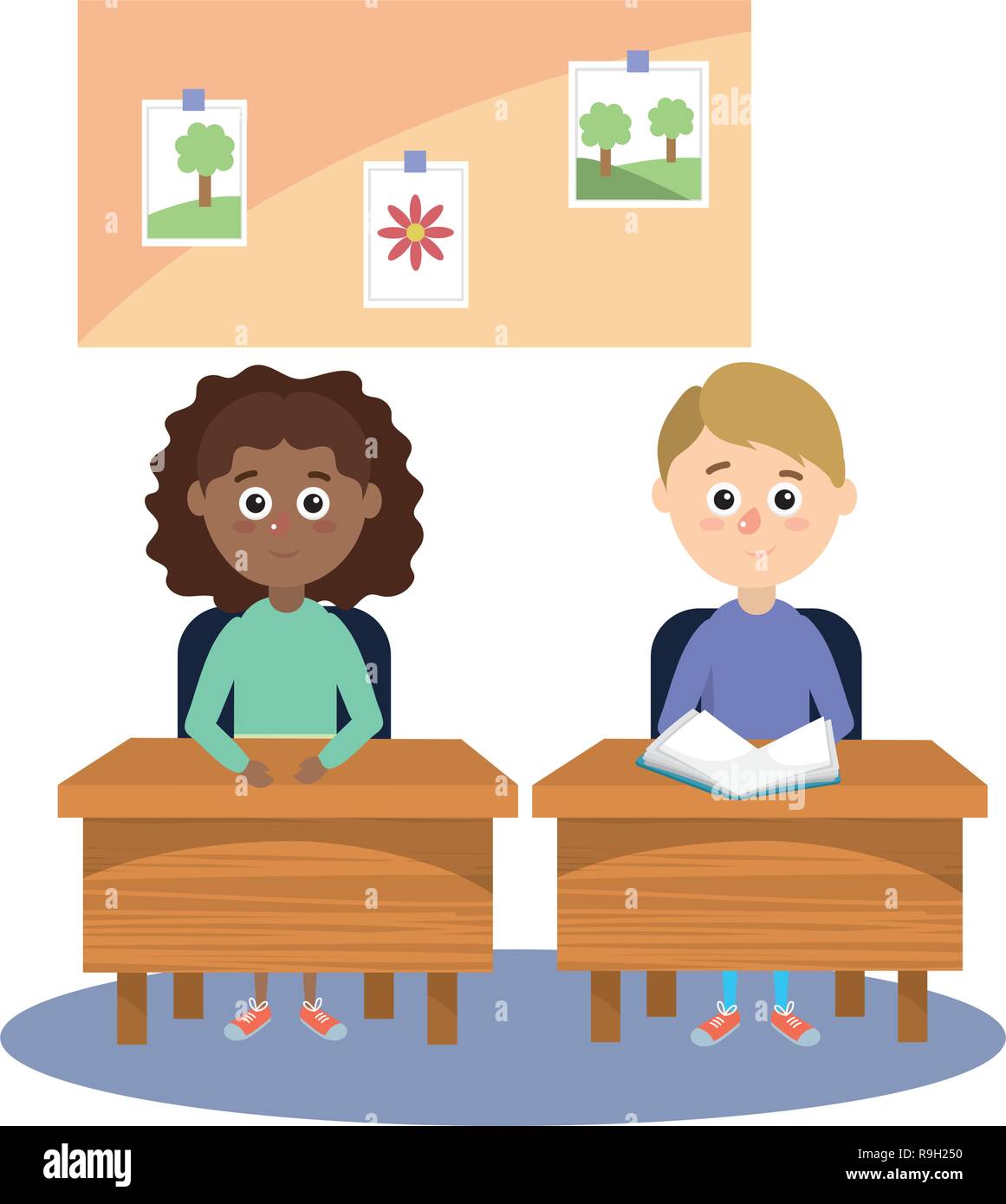 elementary school cartoon Stock Vector Image & Art - Alamy