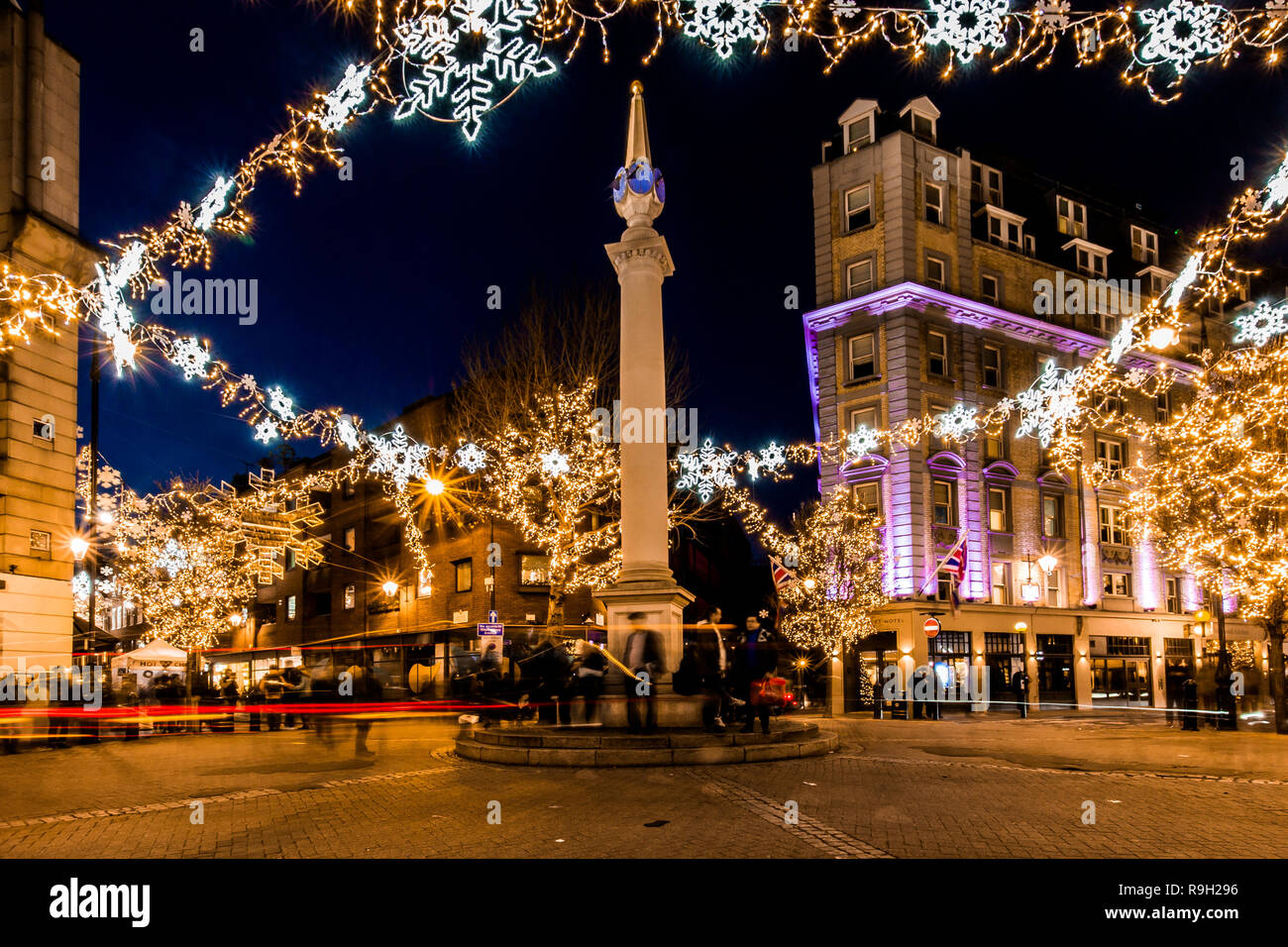 Seven dials christmas lights switch on hi-res stock photography and ...