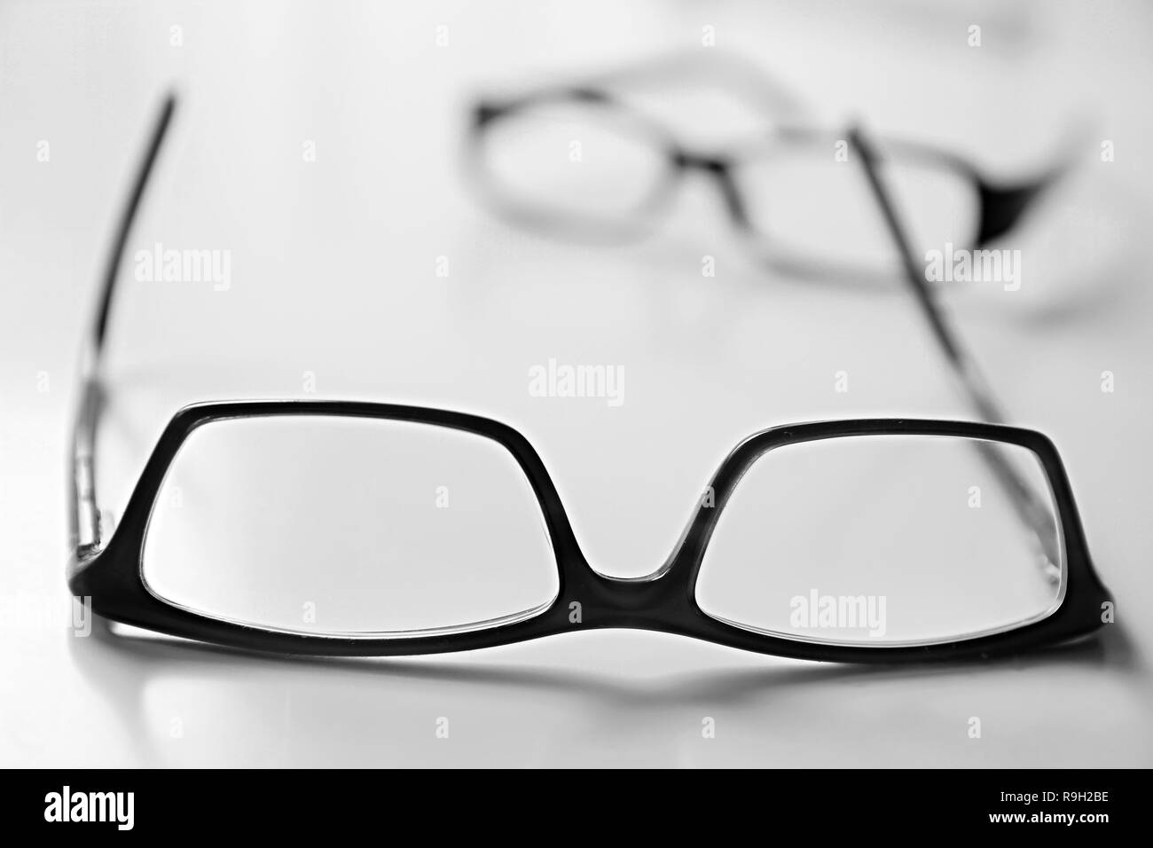Eyeglasses on display Black and White Stock Photos & Images - Alamy