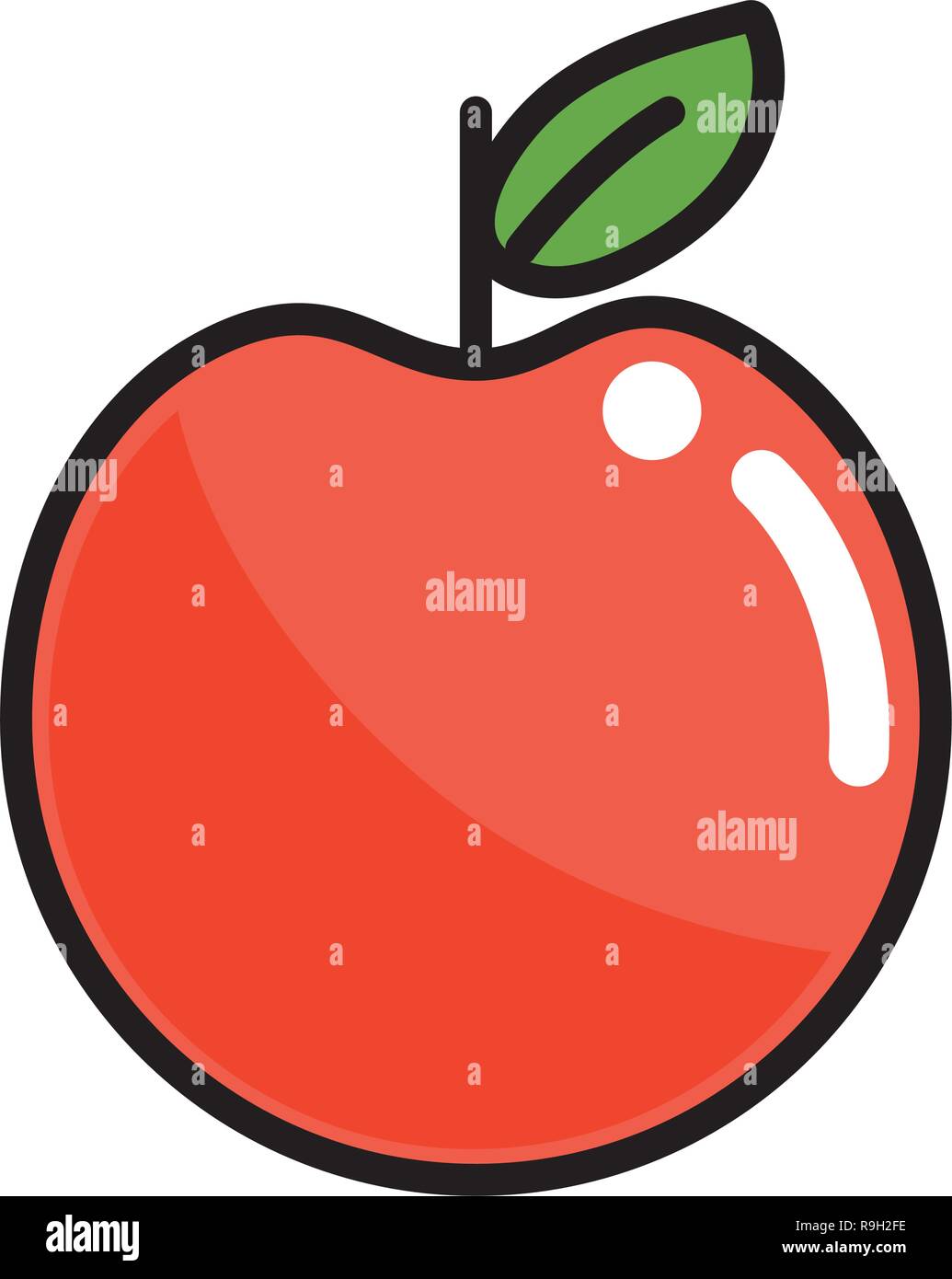 fruit apple cartoon Stock Vector Image & Art - Alamy