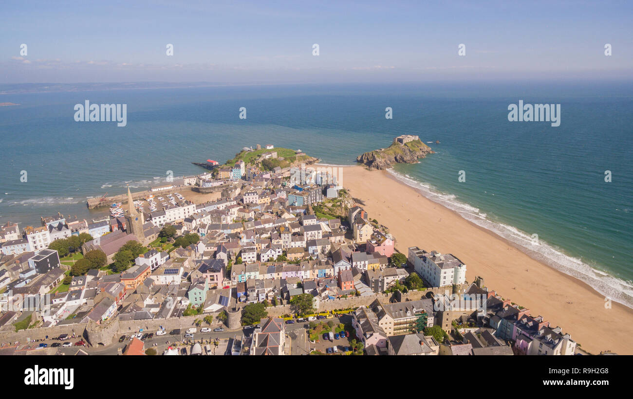 Tenby wales aerial hi-res stock photography and images - Alamy