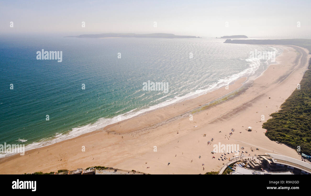 Drone Aerial view of Tenby, Pembrokeshire, Wales Stock Photo - Alamy