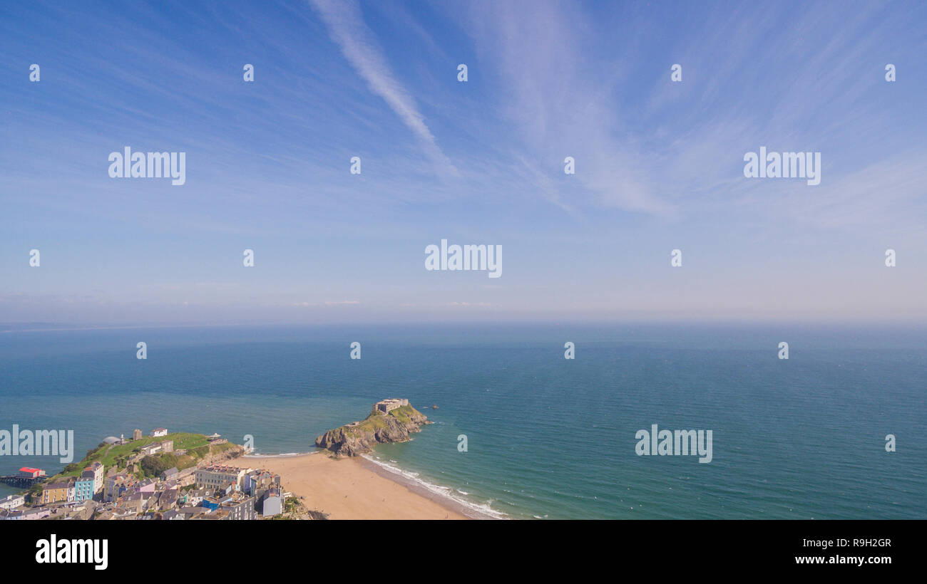 Tenby wales aerial hi-res stock photography and images - Alamy