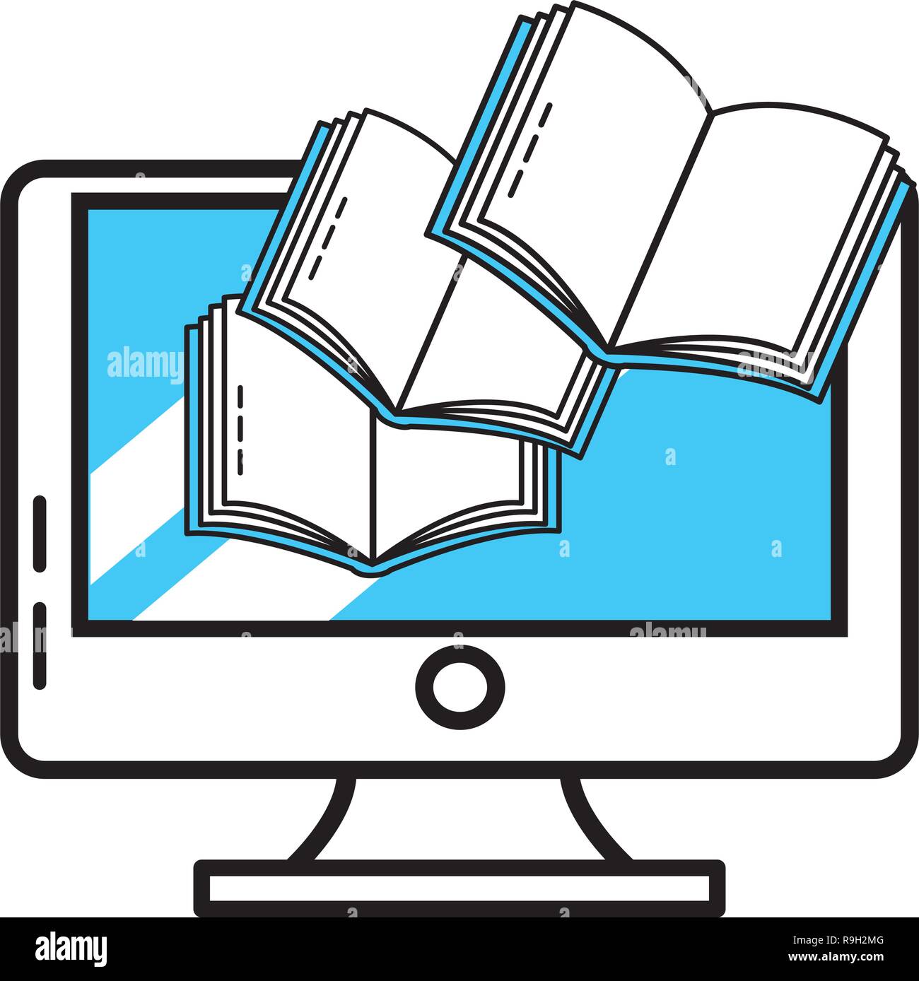 Student research computer screen Stock Vector Images - Alamy