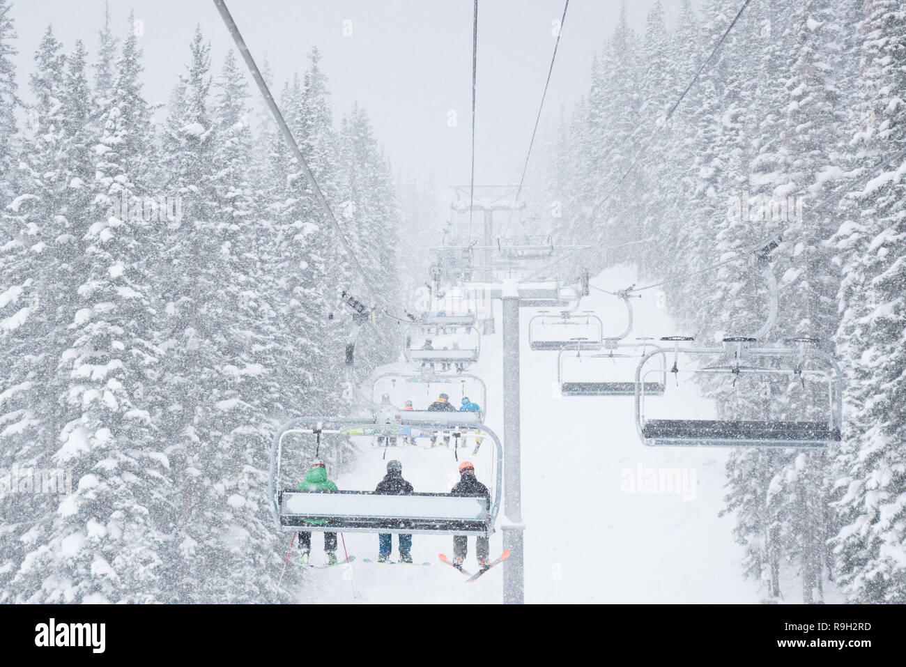 Powder Day in Vail, CO Stock Photo - Alamy