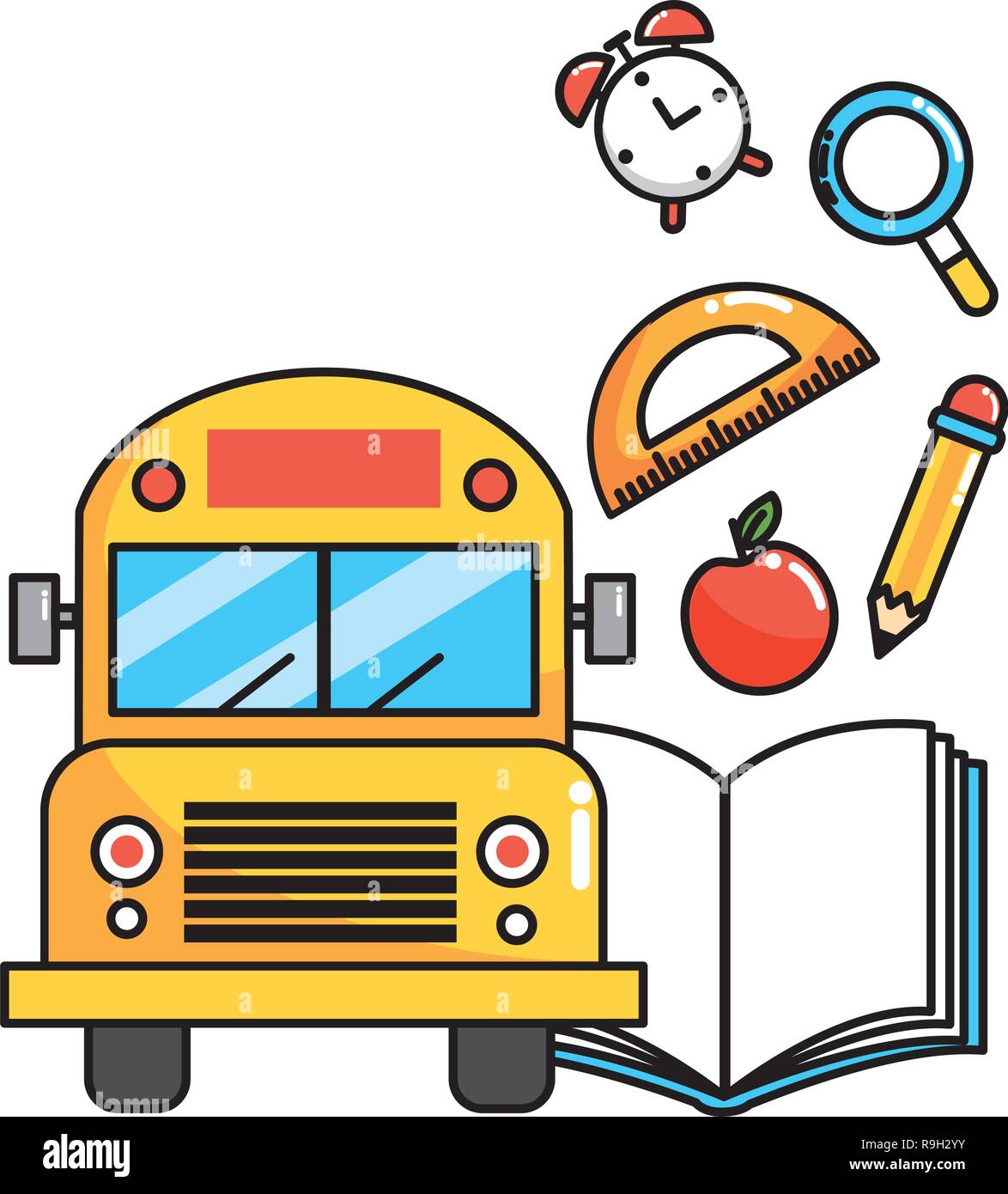 school study element cartoon Stock Vector Image & Art - Alamy