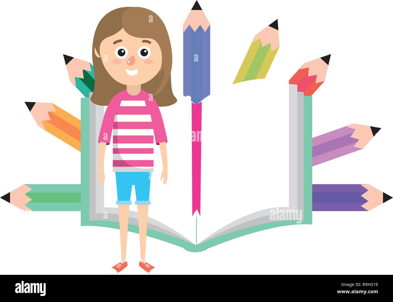 school study element cartoon Stock Vector Image & Art - Alamy