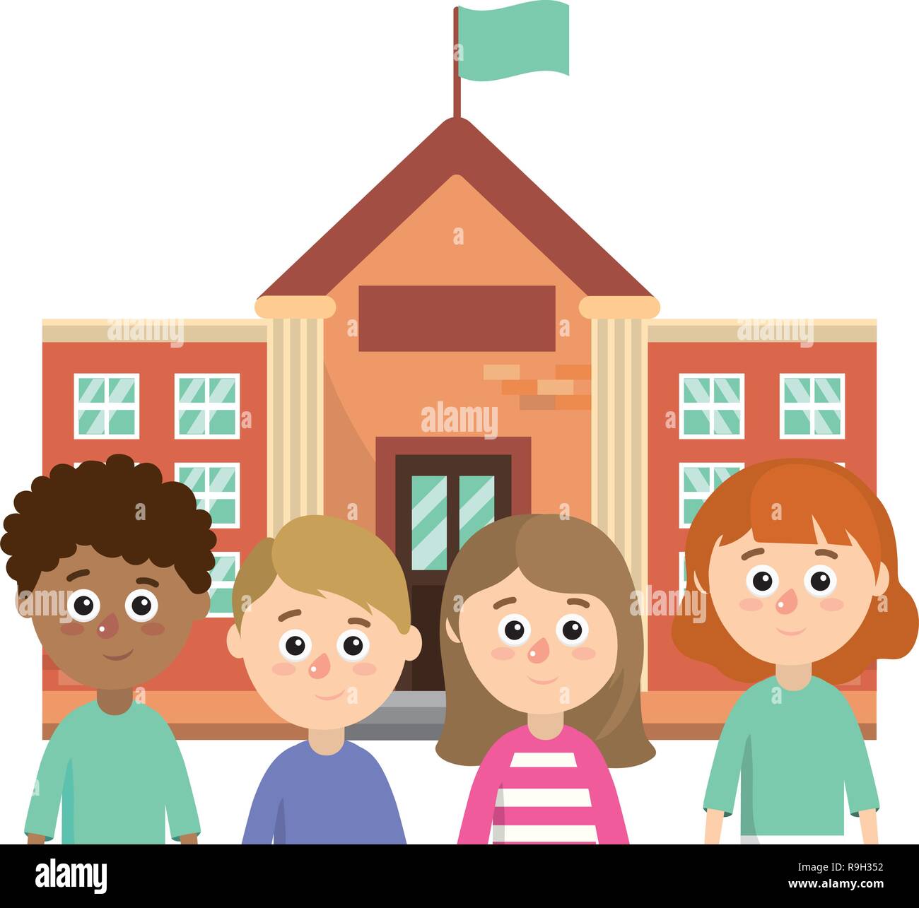 elementary school cartoon Stock Vector Image & Art - Alamy