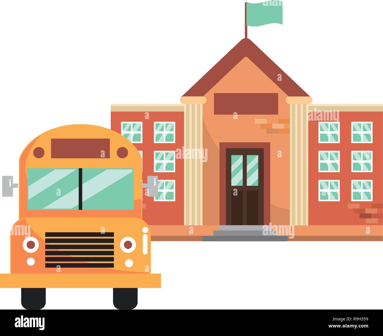 elementary school cartoon Stock Vector Image & Art - Alamy