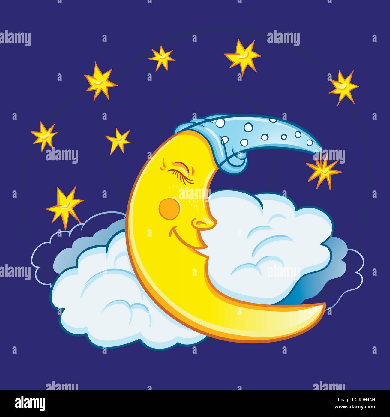 Sleeping Moon And Stars