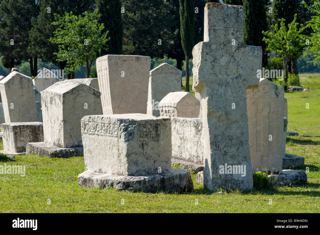 Stecak tombstones at Radimija necropolis, Stolac, Bosnia and ...