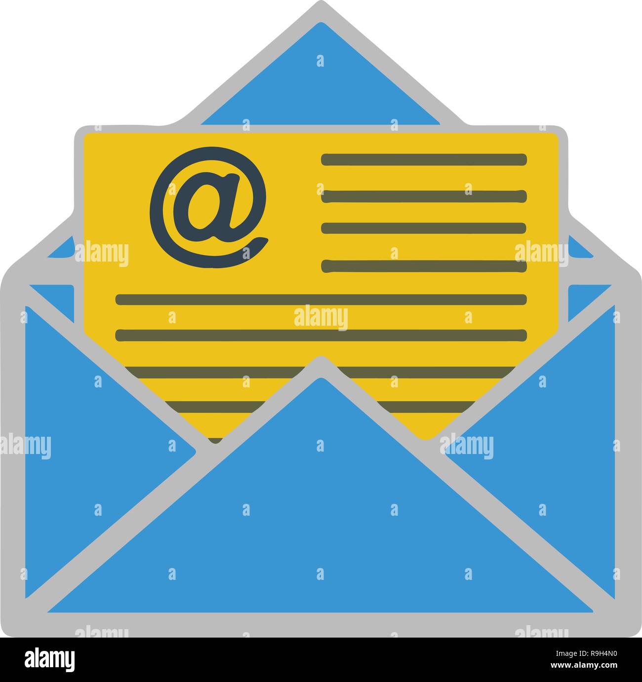 Open Mail Icon, Application Color icon use vector good for your app ...