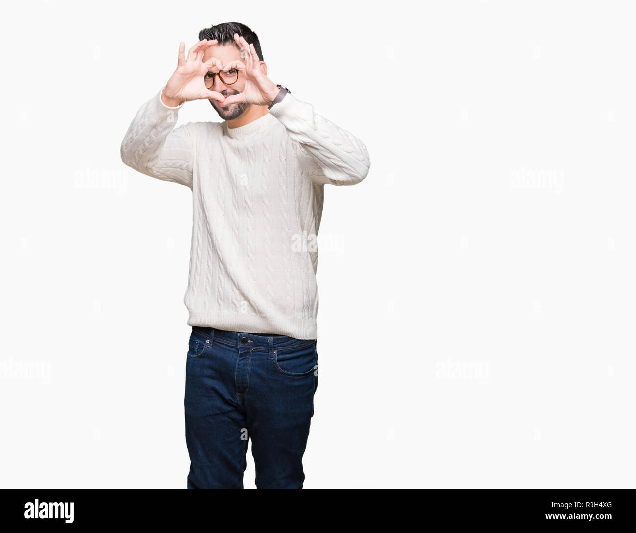 Young couple wearing heart Cut Out Stock Images & Pictures - Alamy