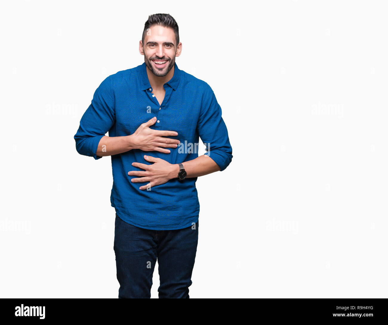 Laughing guy crazy laughing Cut Out Stock Images & Pictures - Alamy