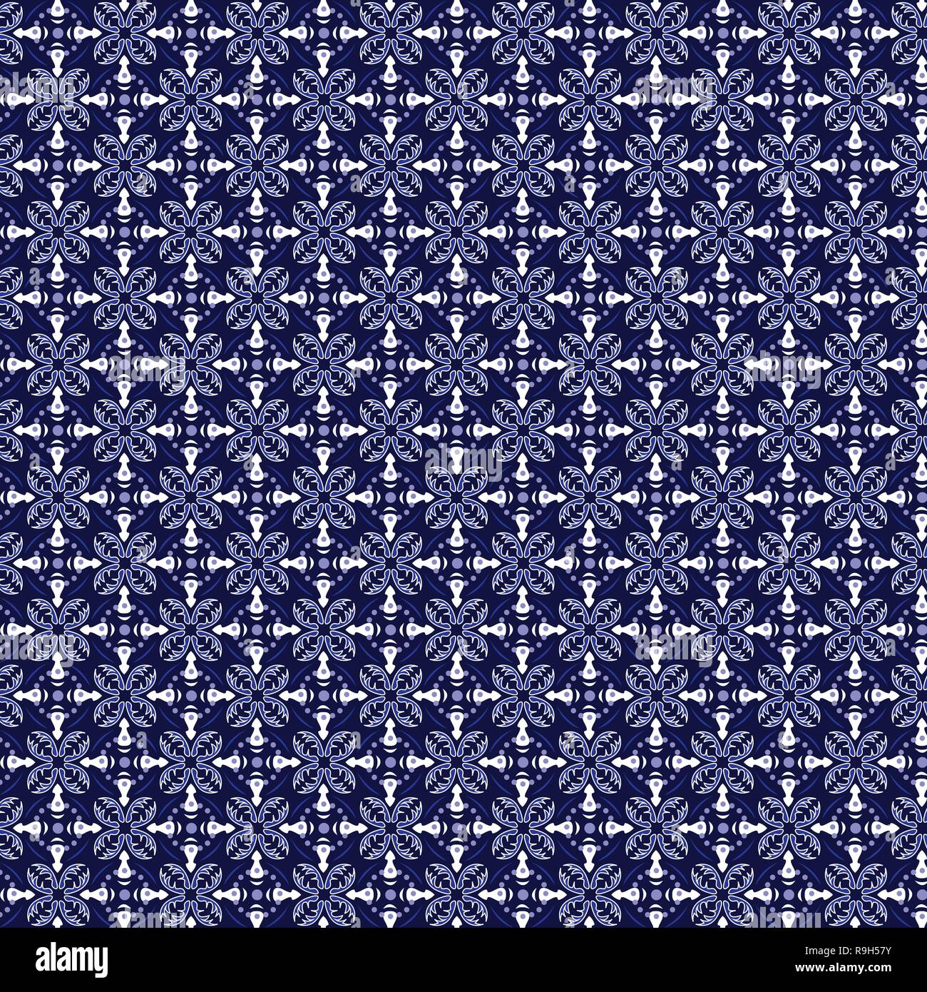 Batik indonesian blue Stock Vector Images - Alamy