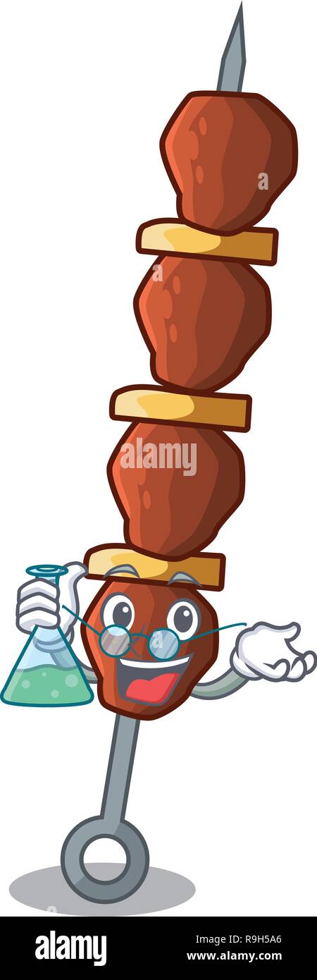 Professor chicken shish with pepper tomato cartoon Stock Vector Image ...