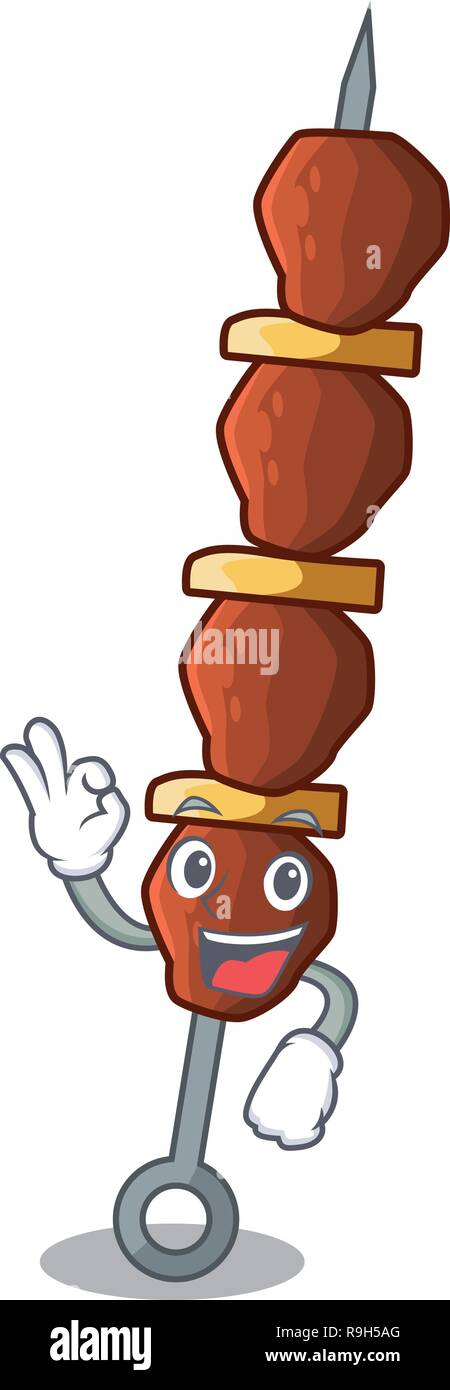 Okay chicken shish with pepper tomato cartoon Stock Vector Image & Art ...