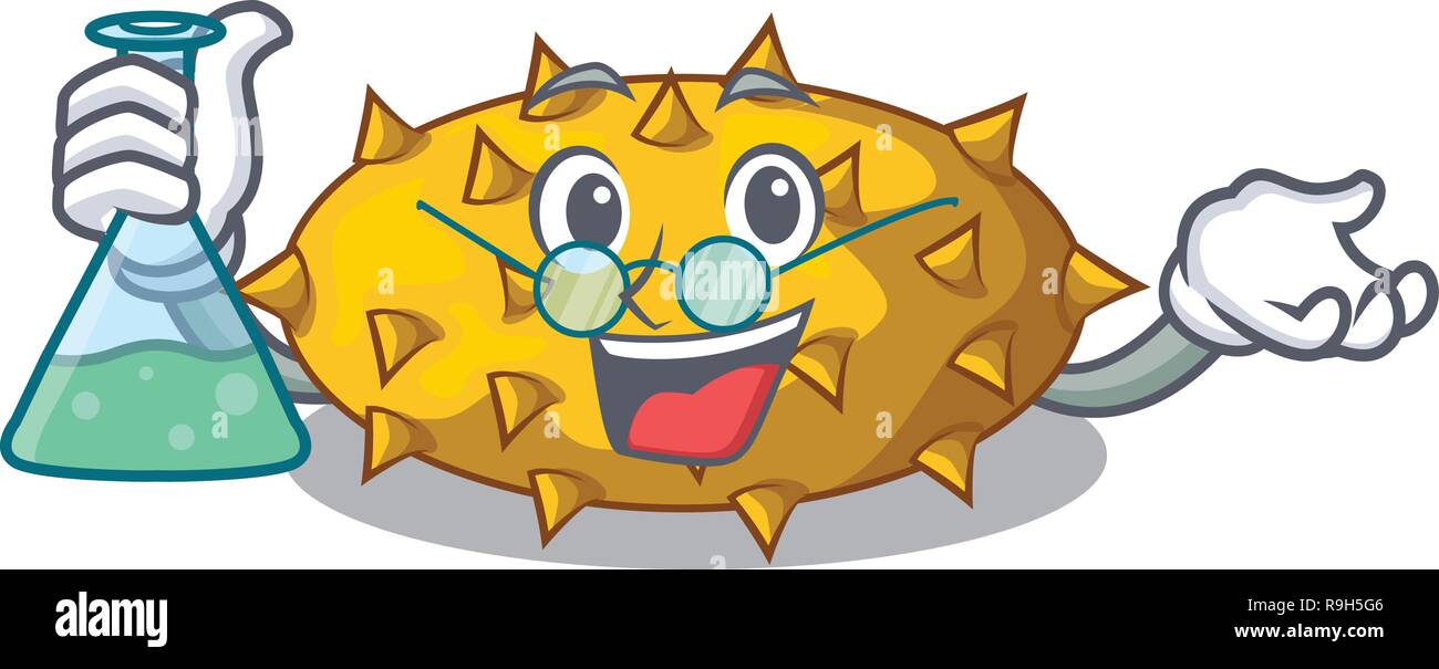Professor melon cartoon character on white background vector ...