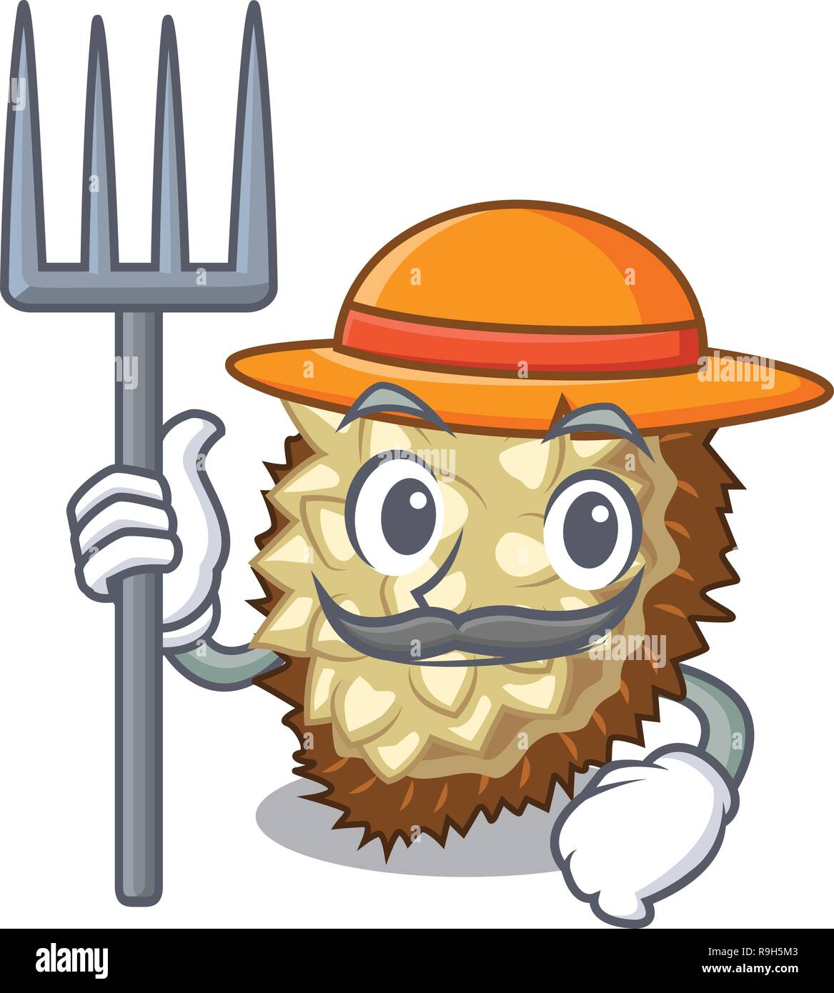 Farmer marang fruit isolated on a cartoon Stock Vector Image & Art - Alamy