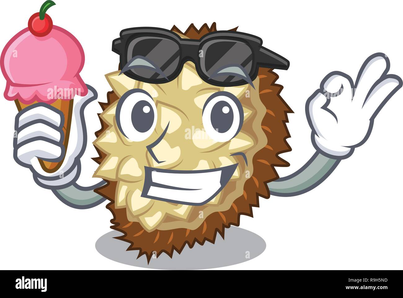 With ice cream marang fruit in shape a cartoon Stock Vector Image & Art ...