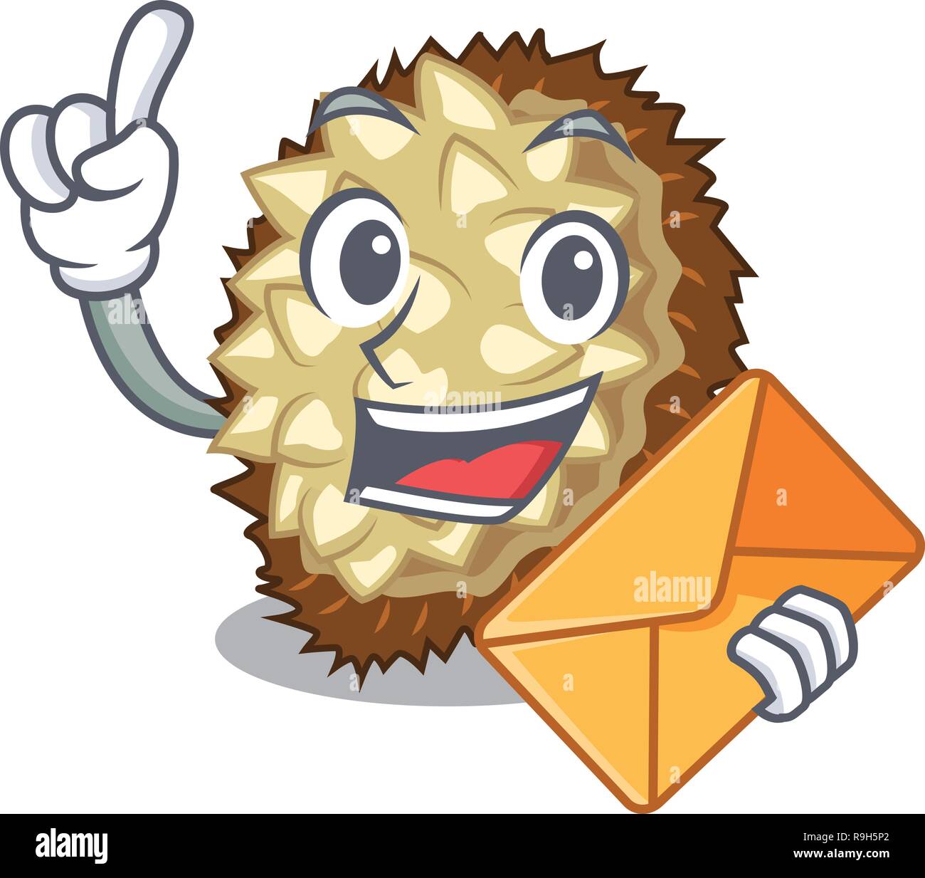 With envelope marang fruit in shape a cartoon Stock Vector Image & Art ...