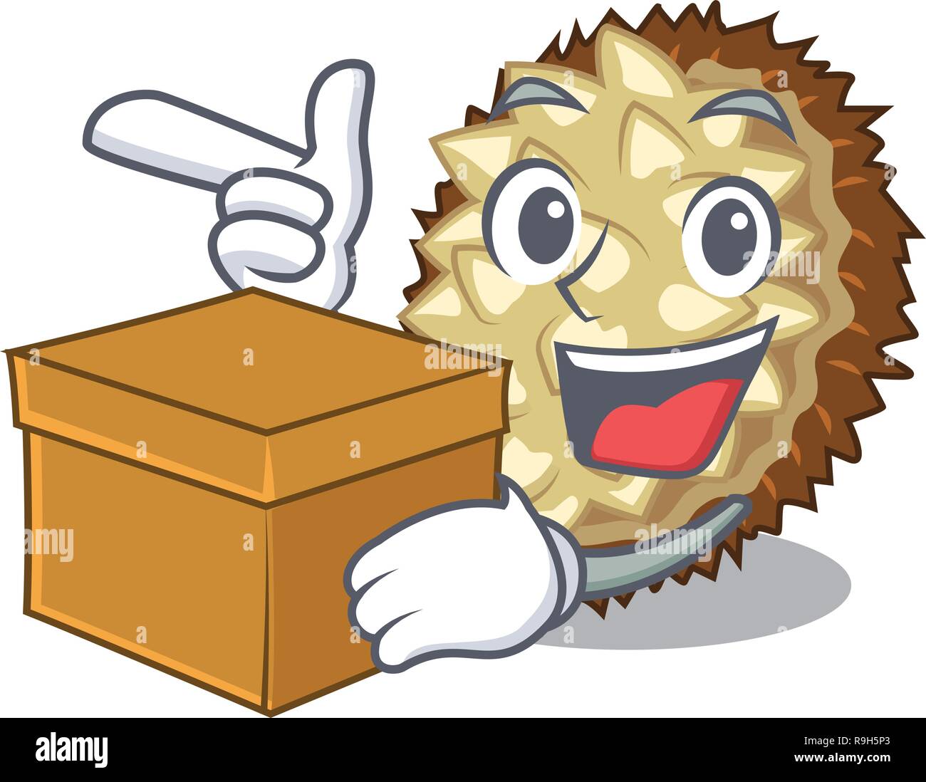With box marang fruit in shape a cartoon Stock Vector Image & Art - Alamy