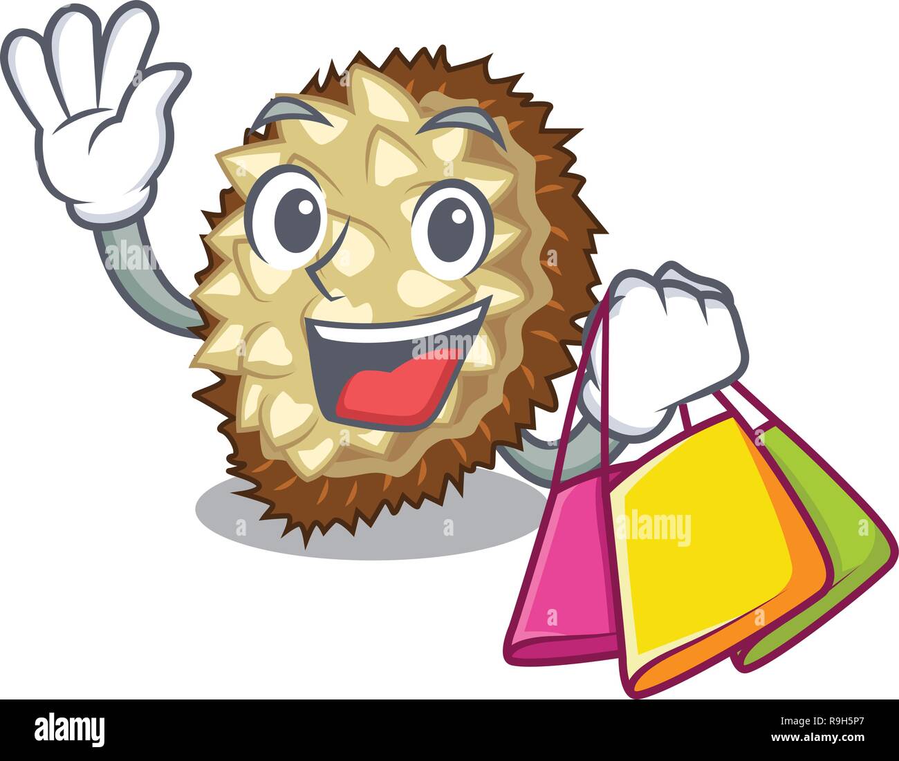 Shopping marang fruit in shape a cartoon Stock Vector Image & Art - Alamy