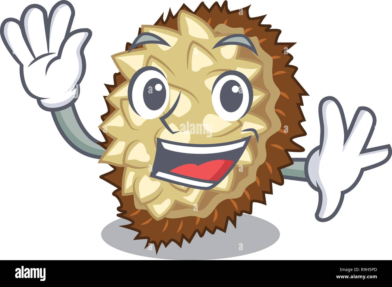 Waving marang fruit in shape a cartoon Stock Vector Image & Art - Alamy