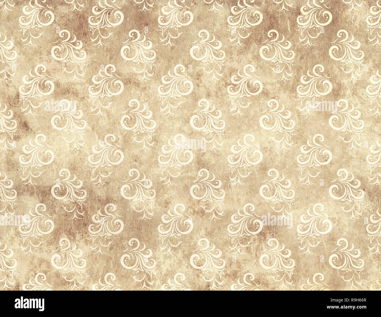 Paper texture of blue color with floral decor Stock Photo - Alamy