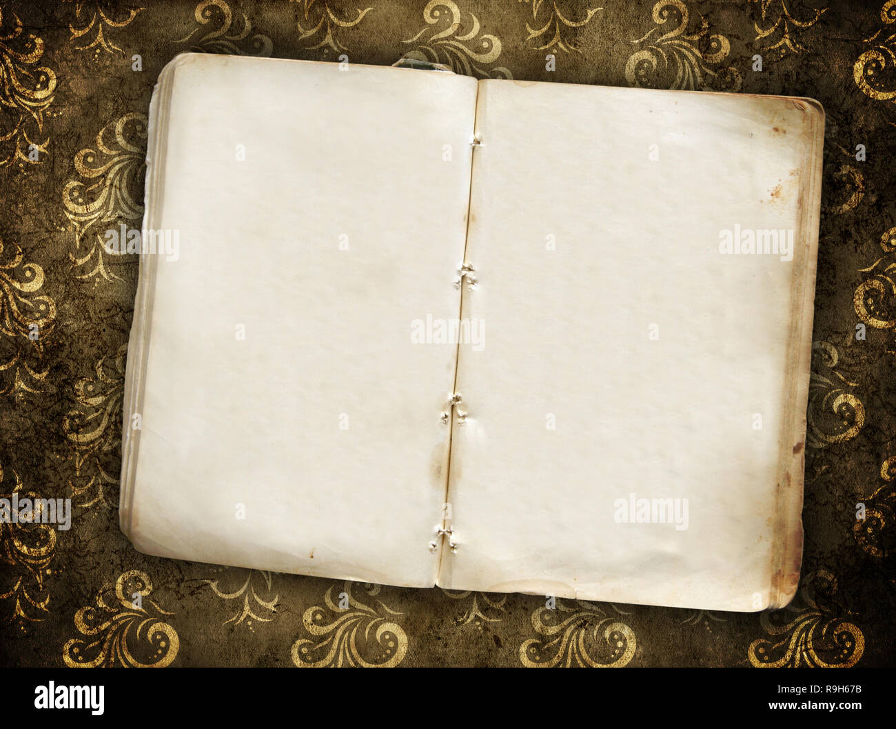 Grunge background with old book Stock Photo - Alamy