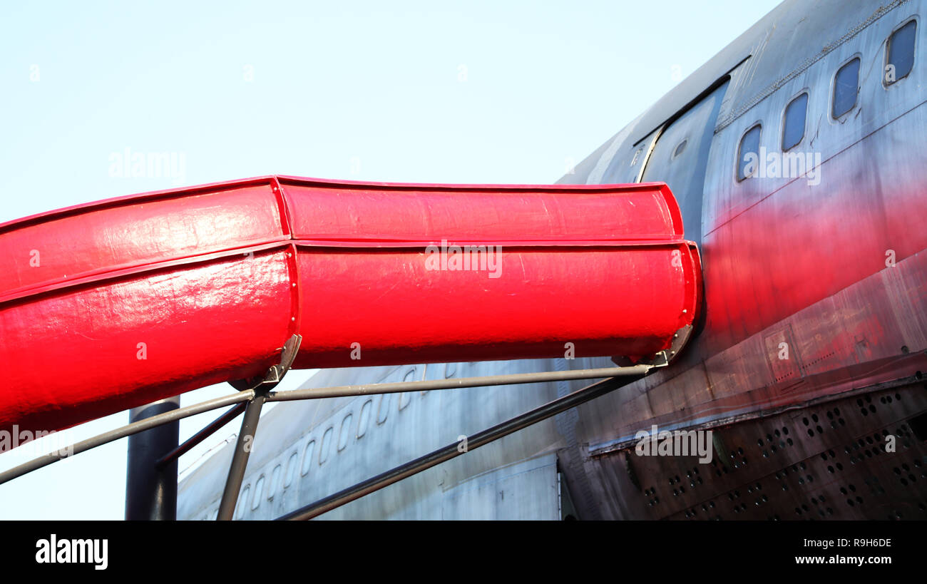 Emergency exit door plane hi-res stock photography and images - Alamy