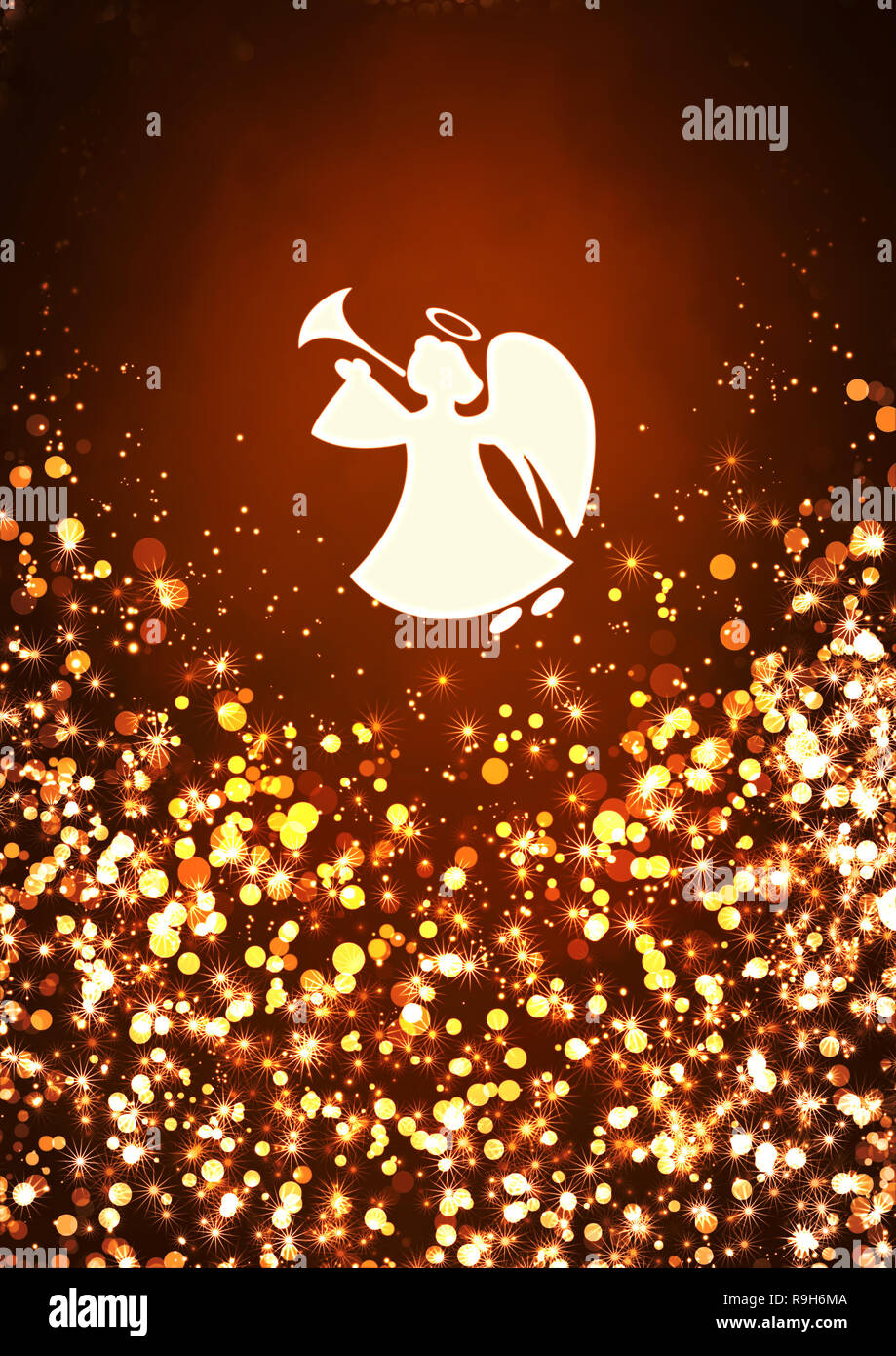 Christmas background with angel Stock Photo - Alamy