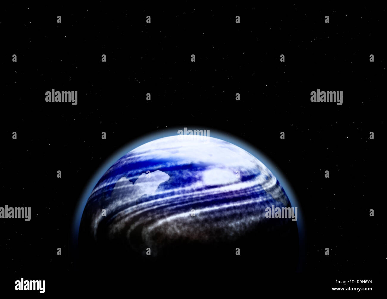 A beautiful space scene with planet Stock Photo - Alamy